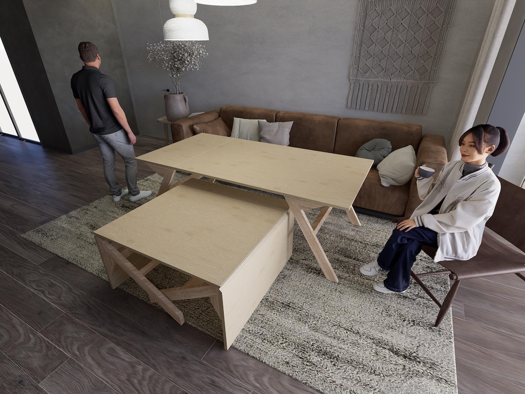 DIY Folding Table Plans: 4'x8' Dining or Coffee Table (PDF) - Etsy