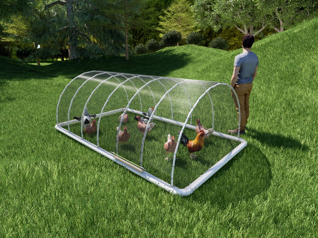 Chicken Coop Plans | Pipe Chicken Coop | PVC Pipe Chicken Run Plans ...
