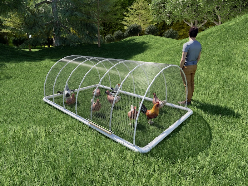 Chicken Coop Plans | Pipe Chicken Coop | PVC Pipe Chicken Run Plans ...