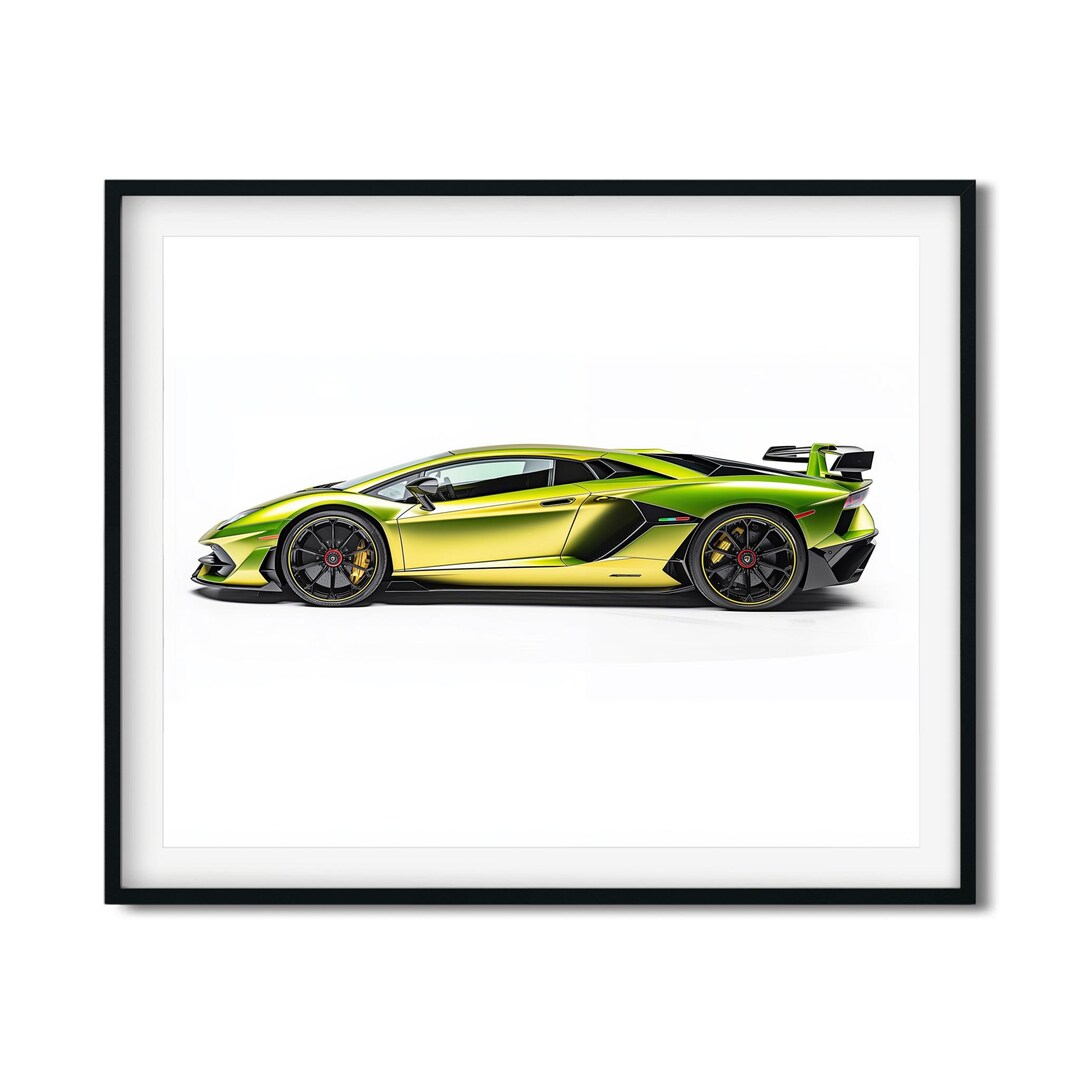 Lamborghini Aventador SVJ | Lambo | Sports Car Wall Décor | Auto ...
