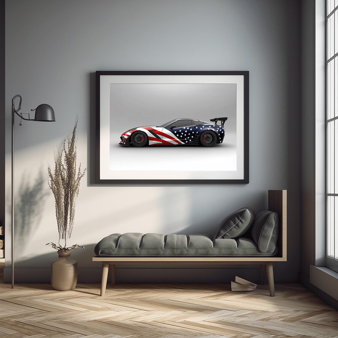 Patriotic ZR1 Corvette Printable | ZR1 Corvette | Sports Car Wall Décor ...