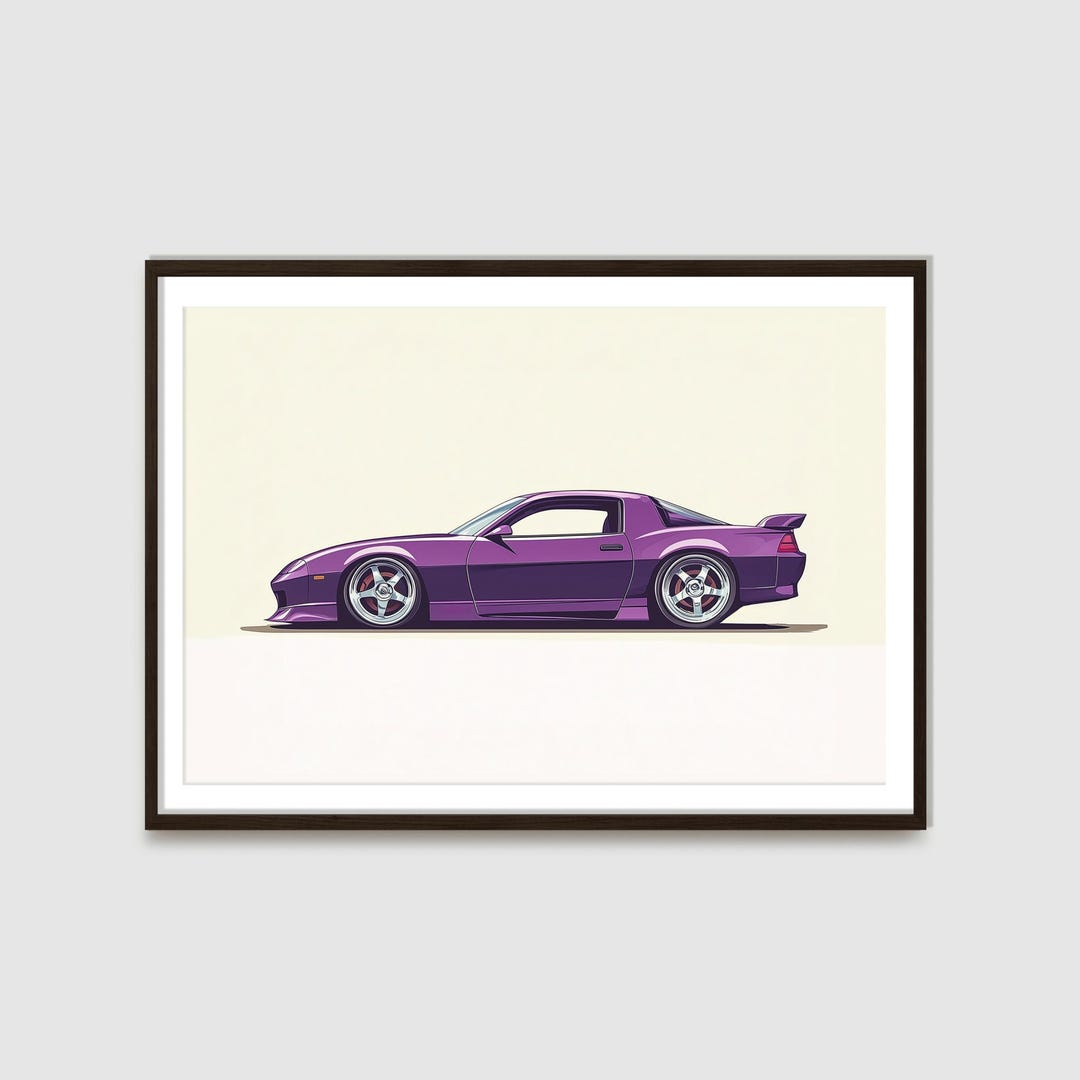 Purple Camaro Printable | 1993-2002 Camaro | Sports Car Wall Décor ...