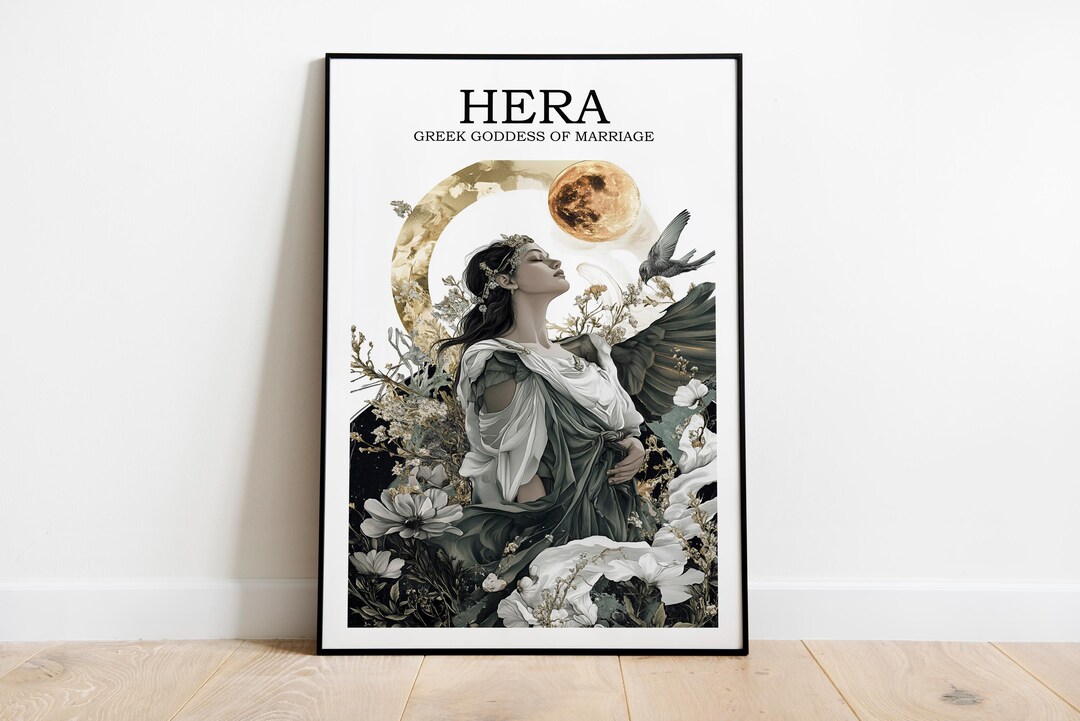 Hera Greek Goddess of Marriage, Divine Feminine Art, Greek Goddess, Greek Mythology Decor ...
