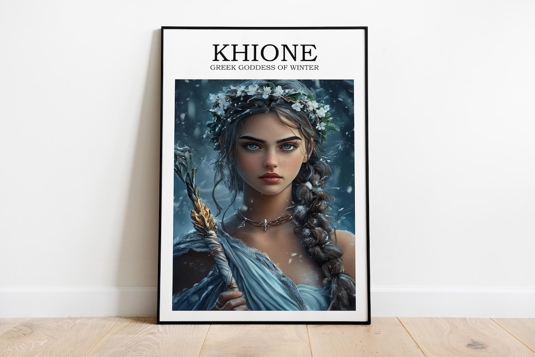Khione Greek Mythology Goddess of Snow Painted Portraits, Light Academia Digital Download ...