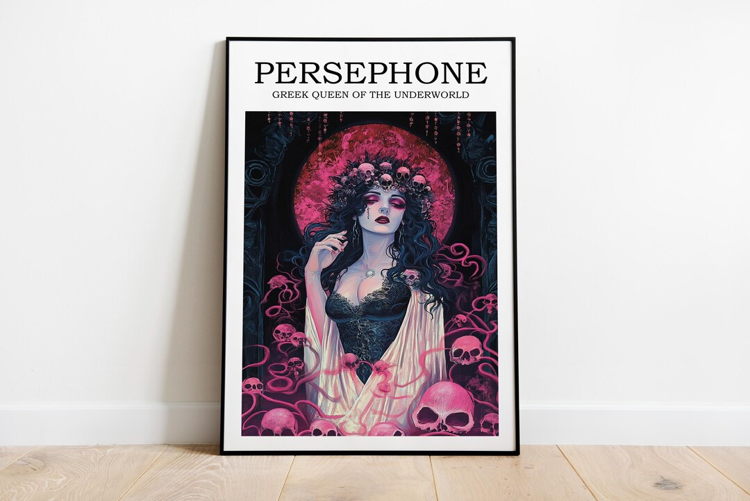Persephone Art Print, Greek Queen of the Underworld, Goddess Poster ...