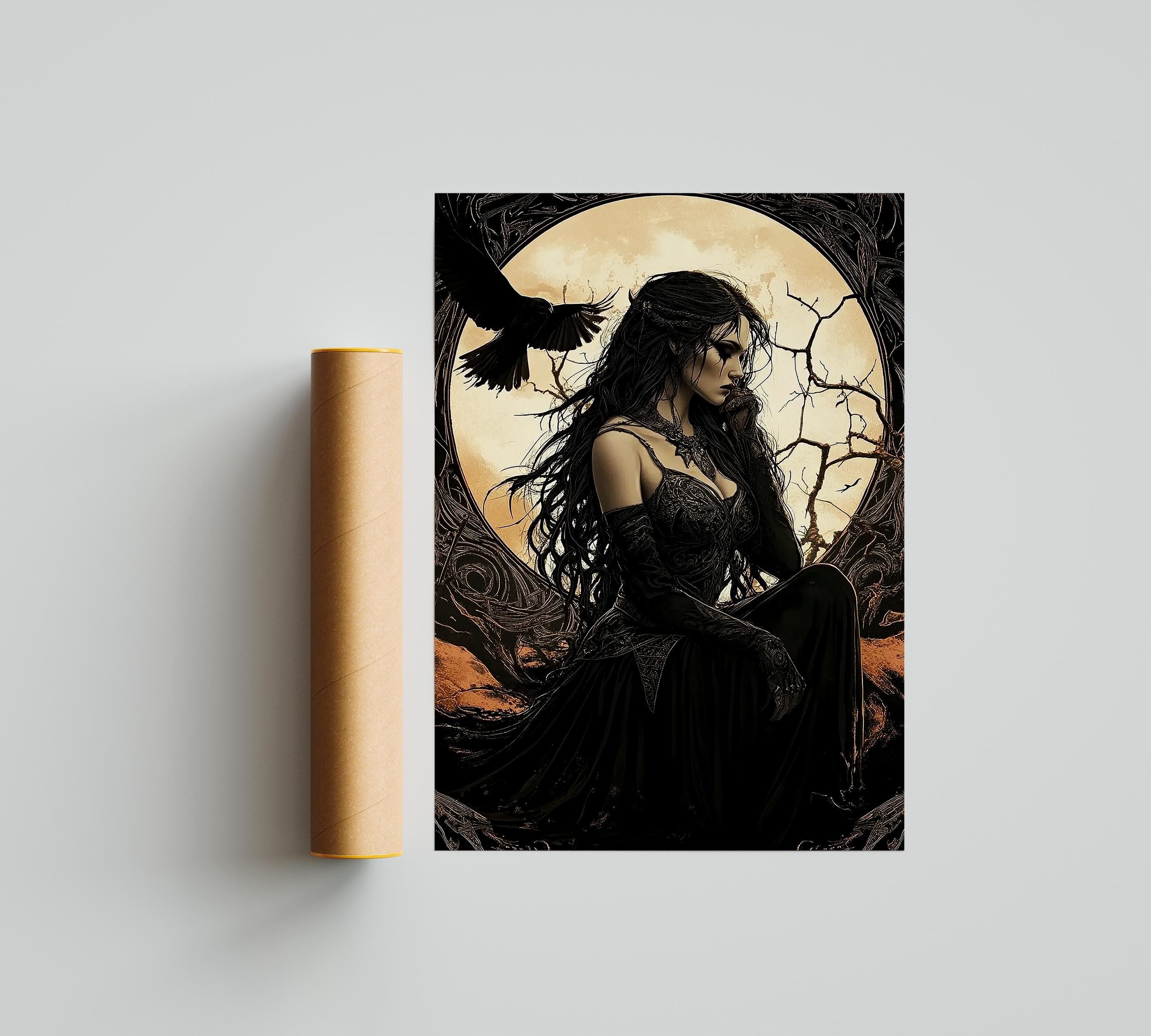 The Morrigan Goddess of War, Celtic Mythology, Mythology Wall Art ...