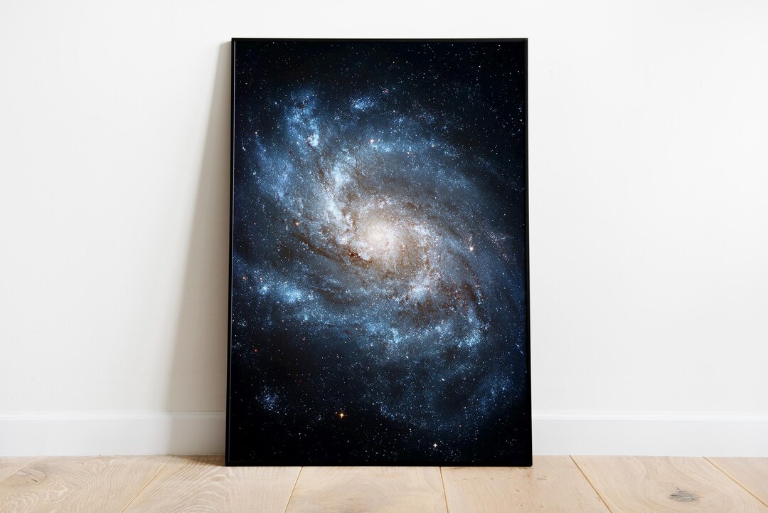 Triangulum Galaxy Poster, M33 Space Wall Art, Digital Star Field Print ...