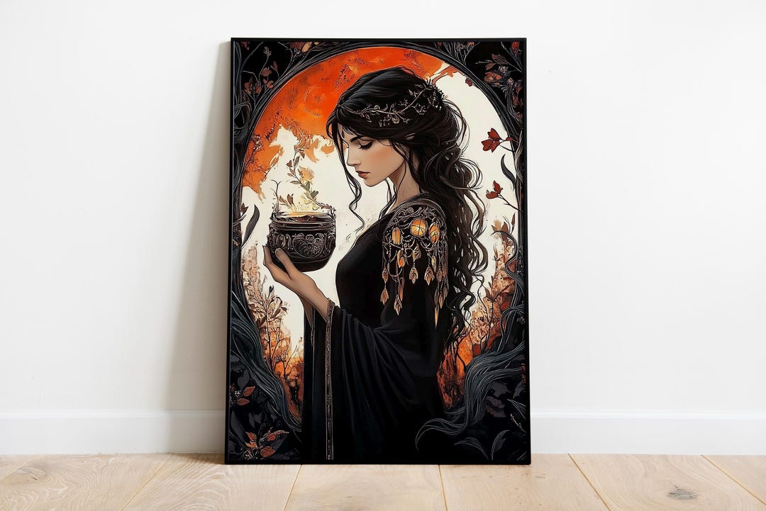 Hestia Greek Goddess of the Hearth and Home, Hestia Print, Vintage Wall ...