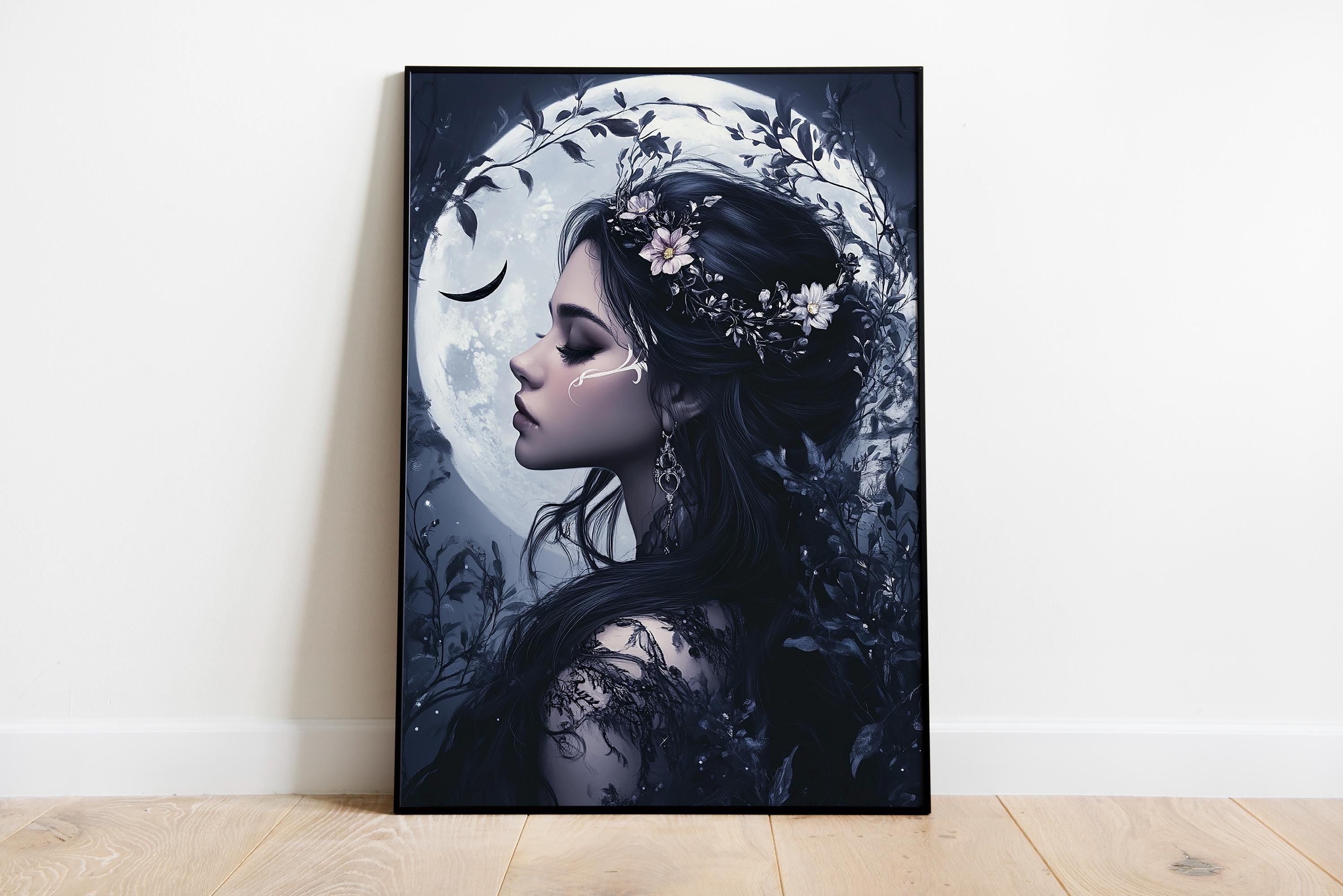Nyx Greek Goddess of the Night Sky, Custom Poster, Wall Art Printable ...
