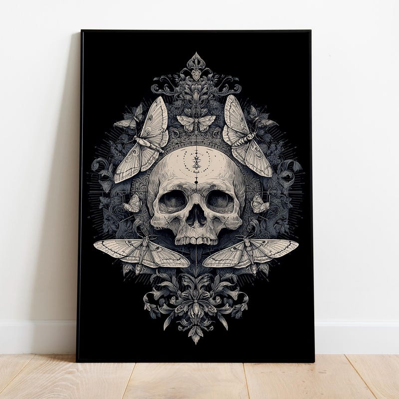 Gothic Skull Posters - Etsy