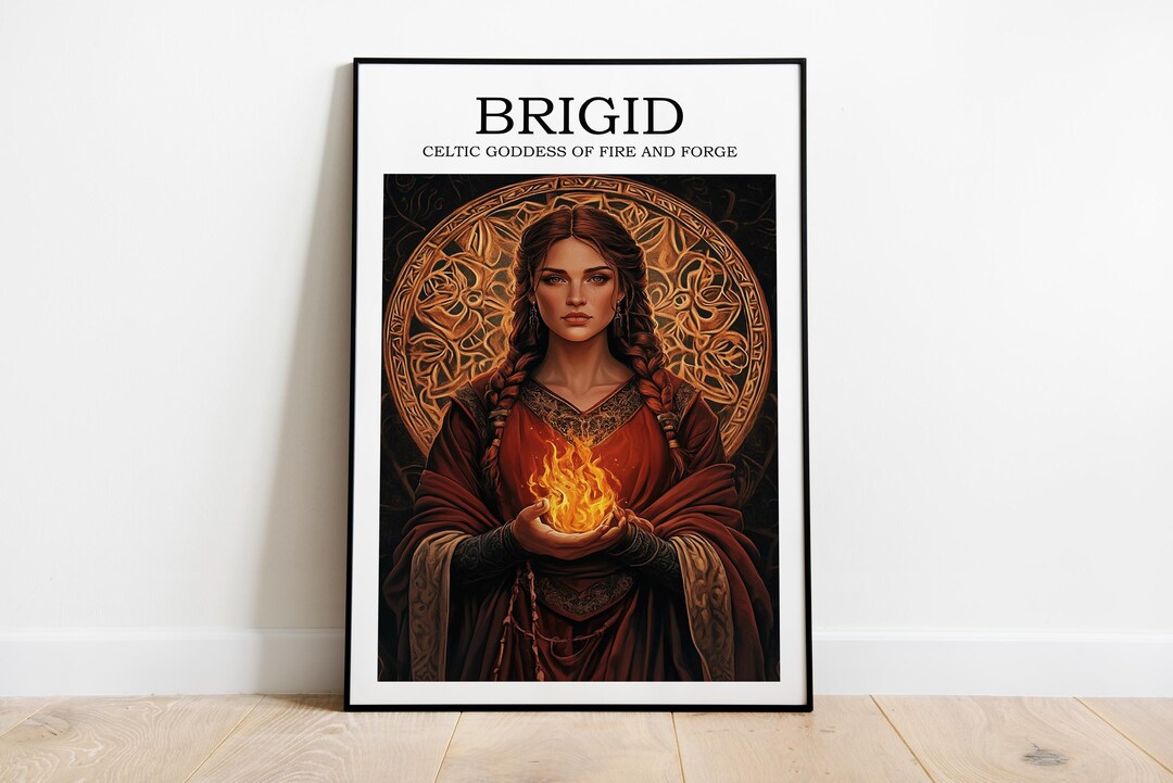Brigid Celtic Goddess of Wisdom and Poetry Art, Wll Art ...