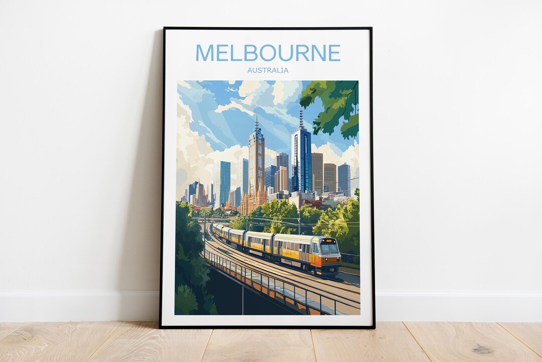 Melbourne Travel Poster, Australia, Melbourne Print, Melbourne Poster ...