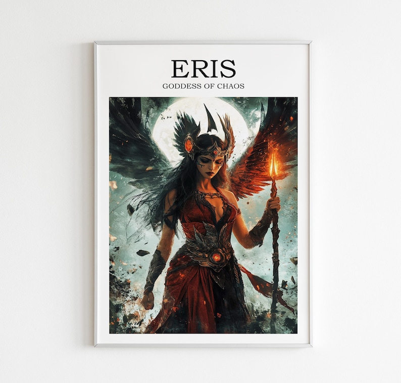 Eris Greek Goddess of Chaos Full-body Print Art , Mischievous Wall Art ...
