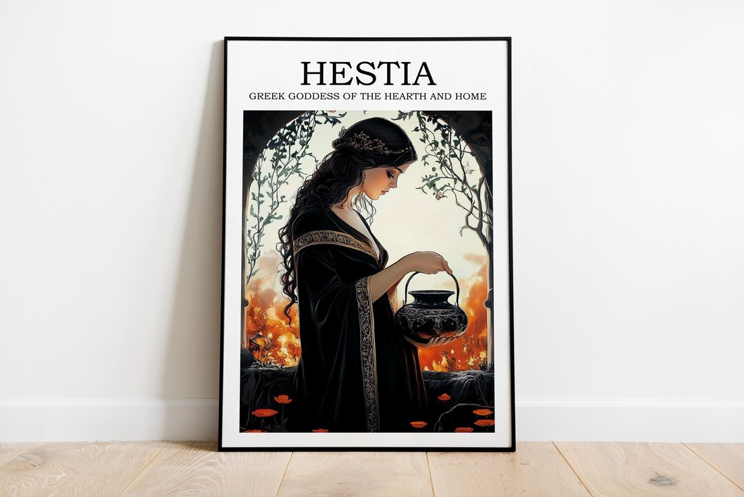 Hestia Greek Goddess of the Hearth and Home, Hestia Print, Vintage Wall ...