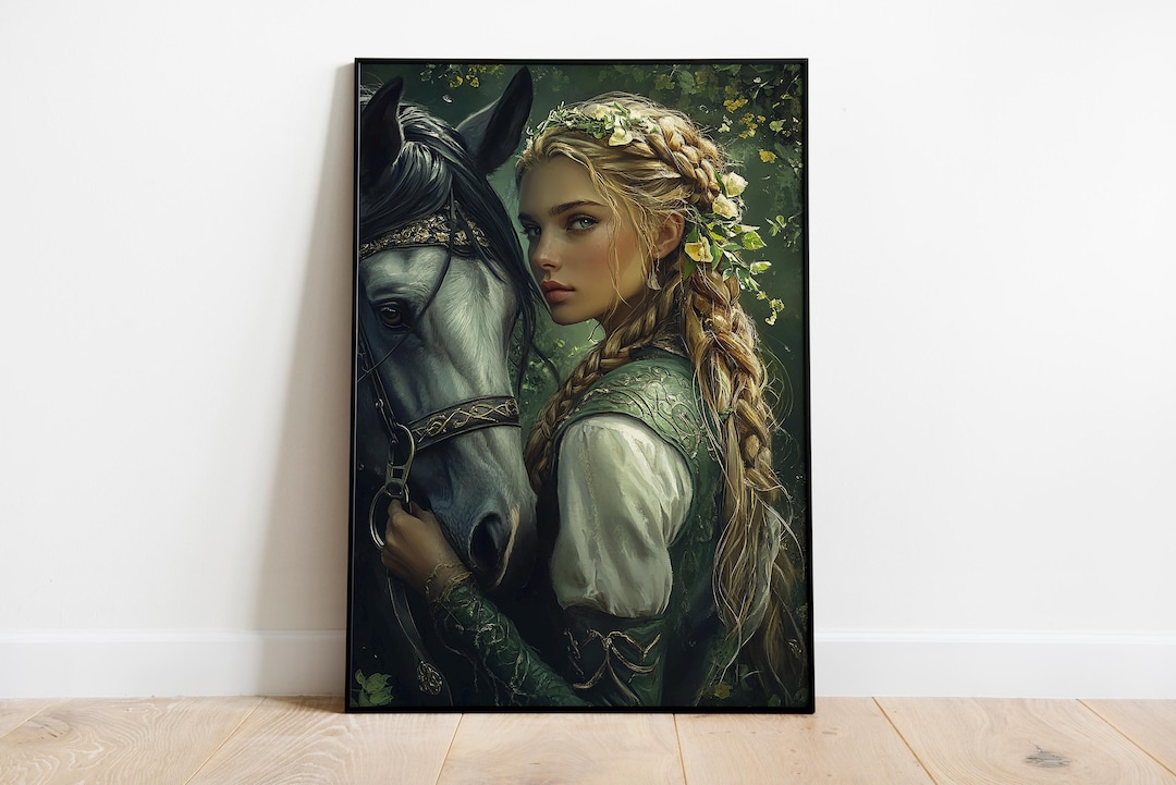 Epona Celtic Goddess of Horses, Art Nouveau Style, Celtic Mythology ...