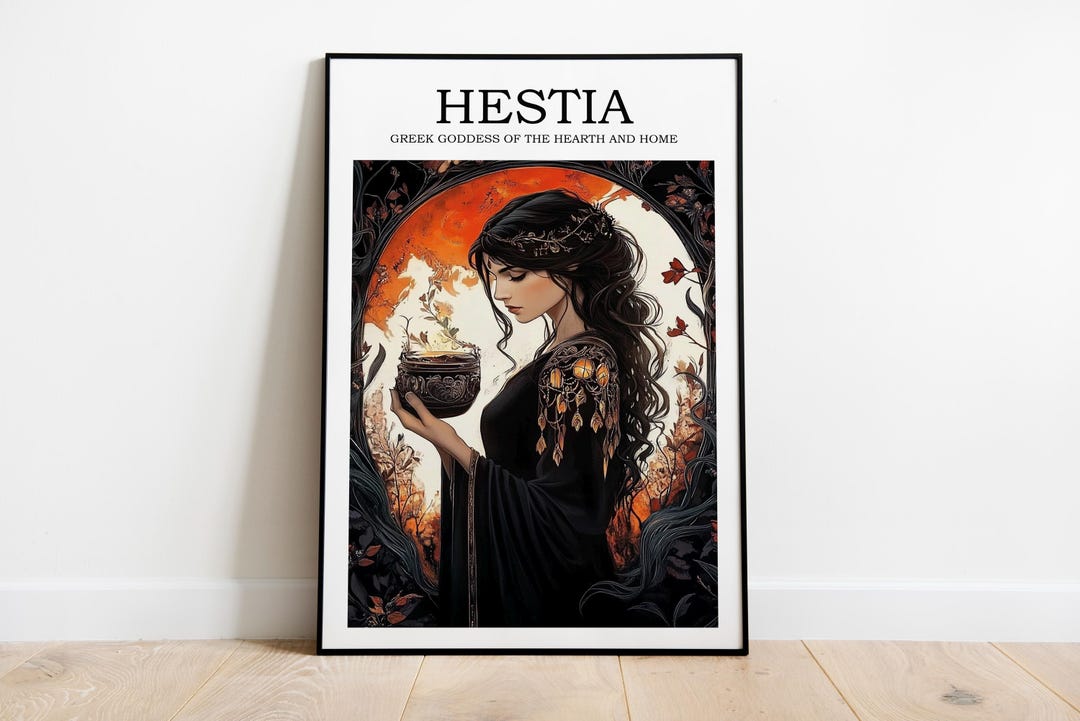 Hestia Greek Goddess of the Hearth and Home, Hestia Print, Vintage Wall ...