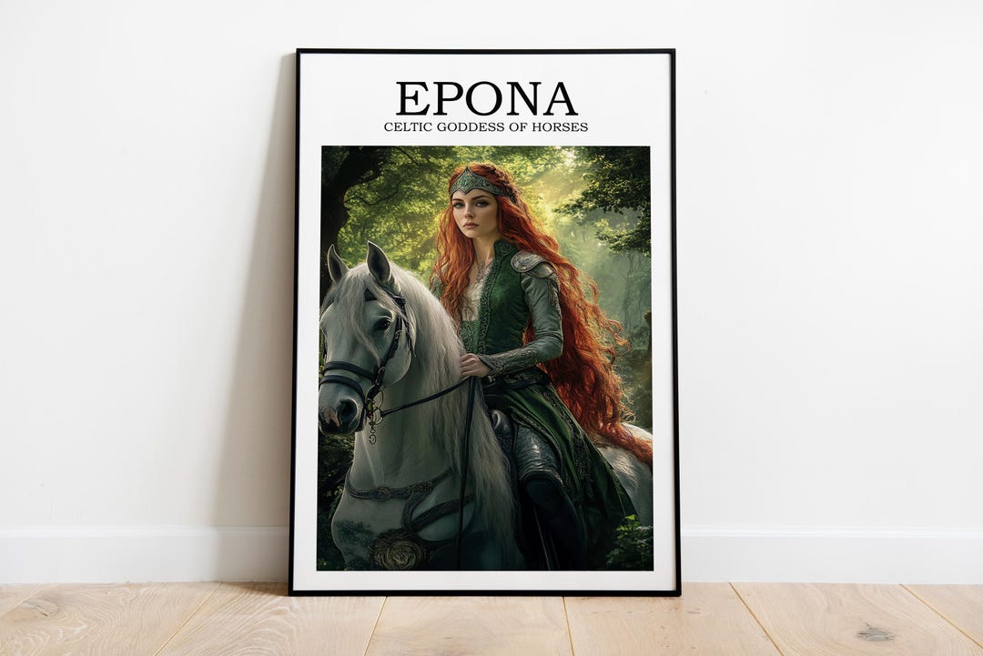 Epona Celtic Goddess of Horses, Art Nouveau Style, Celtic Mythology ...