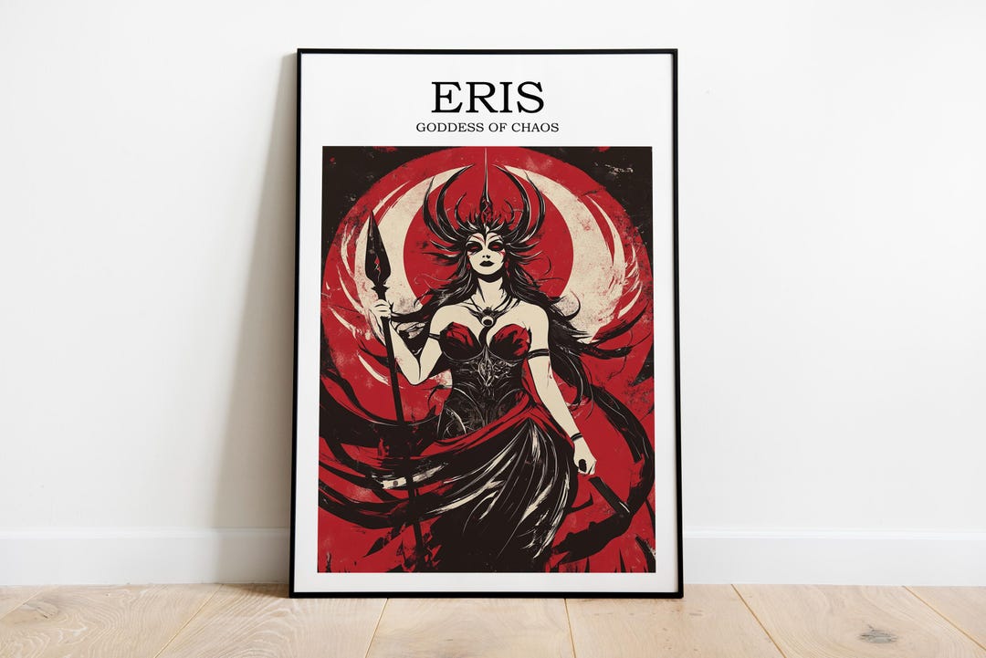 Eris Greek Goddess of Chaos Full-body Print Art , Mischievous Wall Art ...