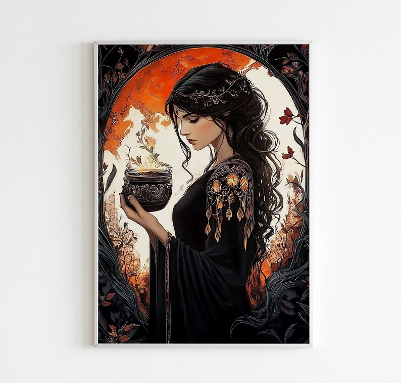 Hestia Greek Goddess of the Hearth and Home, Hestia Print, Vintage Wall ...