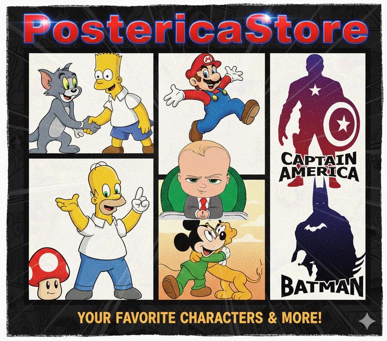 Mega Cartoon Bundle 30,000+ SVG PNG Clipart, Cute Cartoon Characters ...