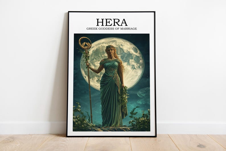 Hera Greek Goddess of Marriage, Divine Feminine Art, Greek Goddess, Greek Mythology Decor ...