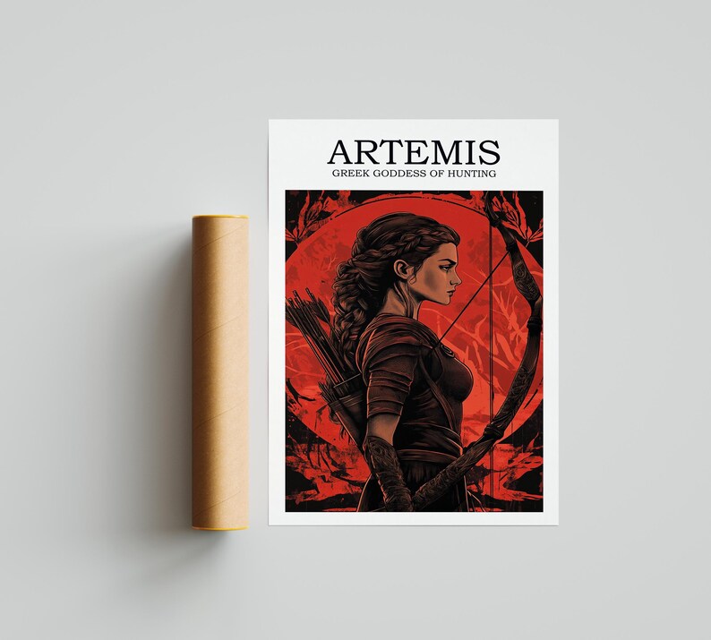 Artemis Greek Goddess of Hunting, Fantasy Art, Greek Mythology Print ...
