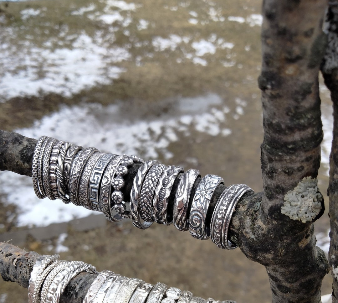 Solid 925 Sterling Silver Stacking Rings - Pick Your Favorite ...