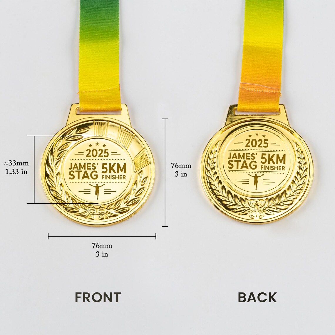 Personalized Marathon Running Medal - Custom Race Finisher Awards ...