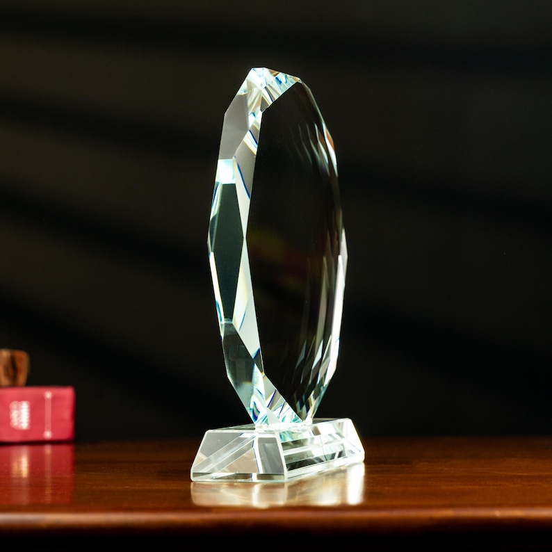 Personalized Long Service Crystal Awards, Custom Glass Trophy for ...