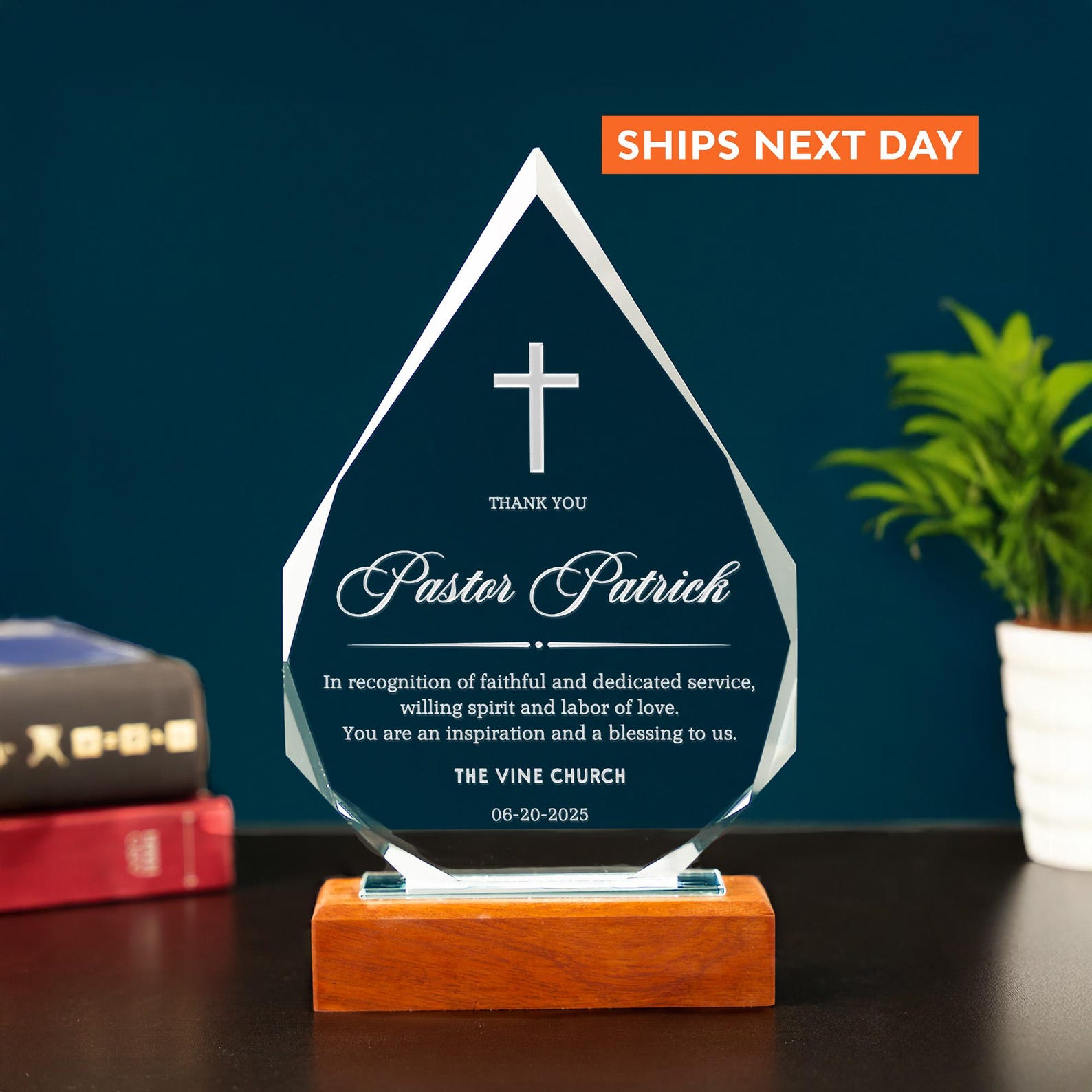 Personalized Pastor Appreciation Award - Custom Thank You Gift for ...