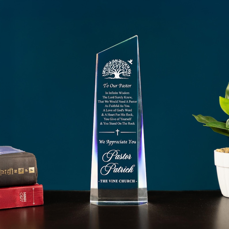 Personalized Pastor Appreciation Award - Custom Thank You Gift for ...