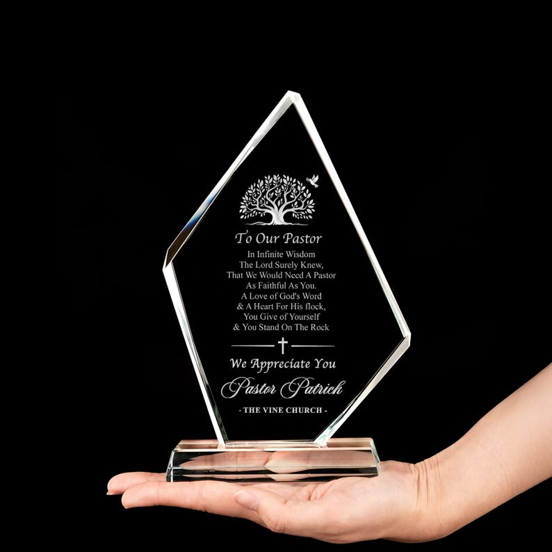 Personalized Pastor Appreciation Award - Custom Thank You Gift for ...