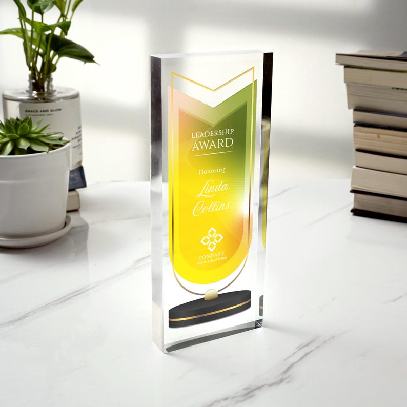 Personalized Acrylic Award Plaque, Custom Clear Trophy Gift for ...