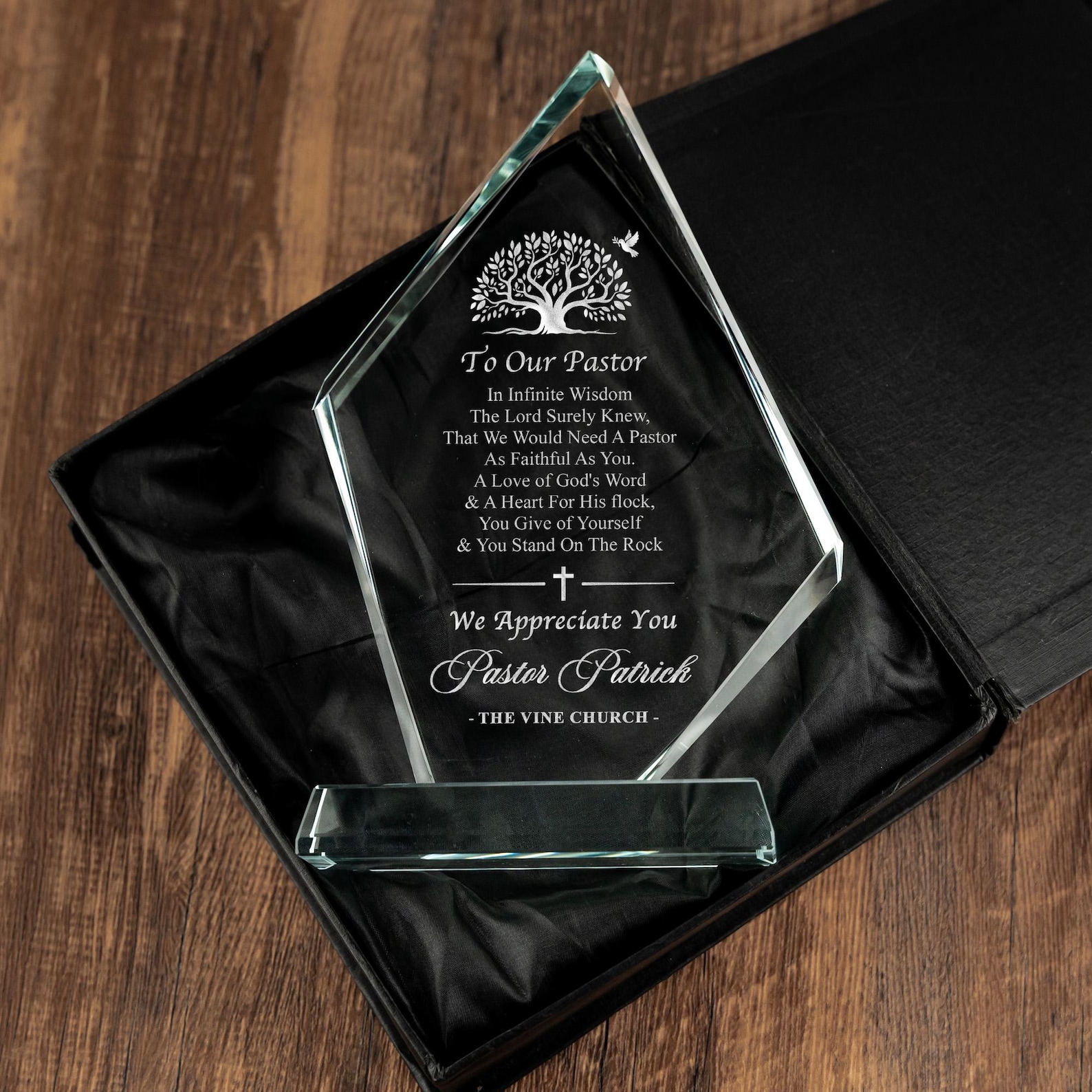 Personalized Pastor Appreciation Award - Custom Thank You Gift for ...