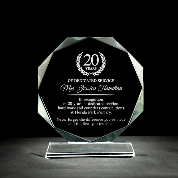 Years of Service Plaque - Etsy
