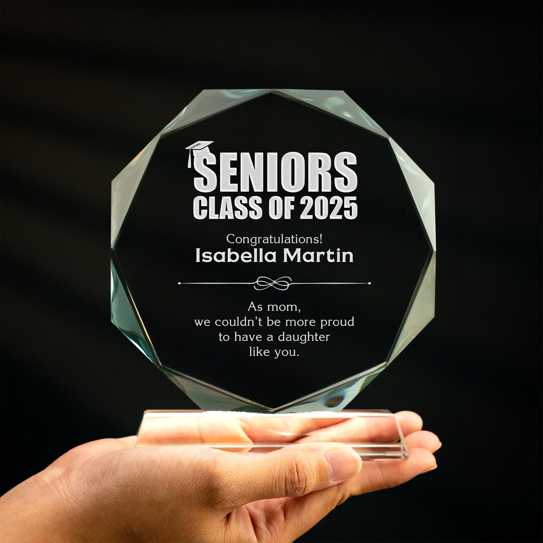 Personalized Graduation Crystal Awards, Custom Glass Trophy for ...