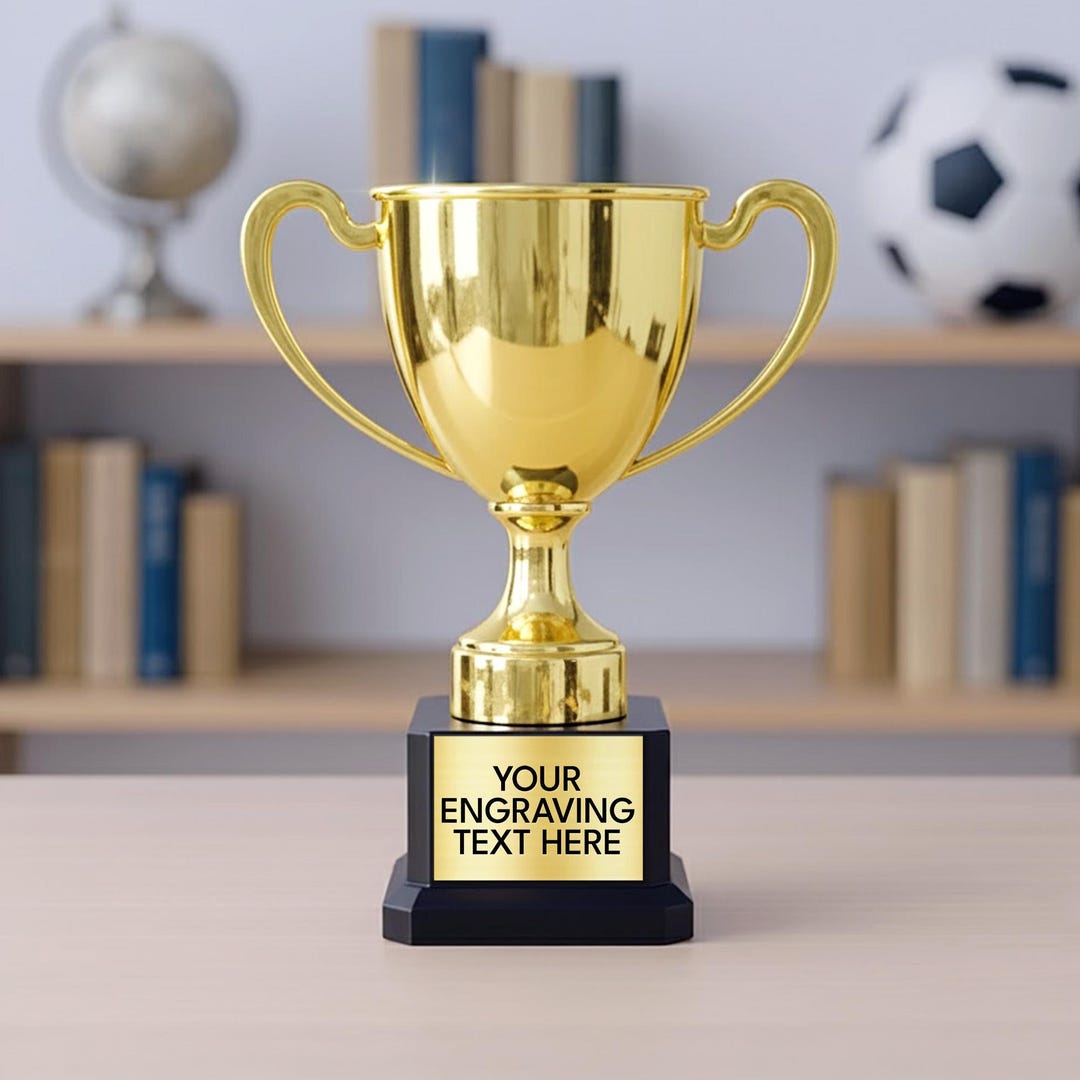Personalized Gold Trophy Cup - Free Design Assistant - Custom Engraved ...