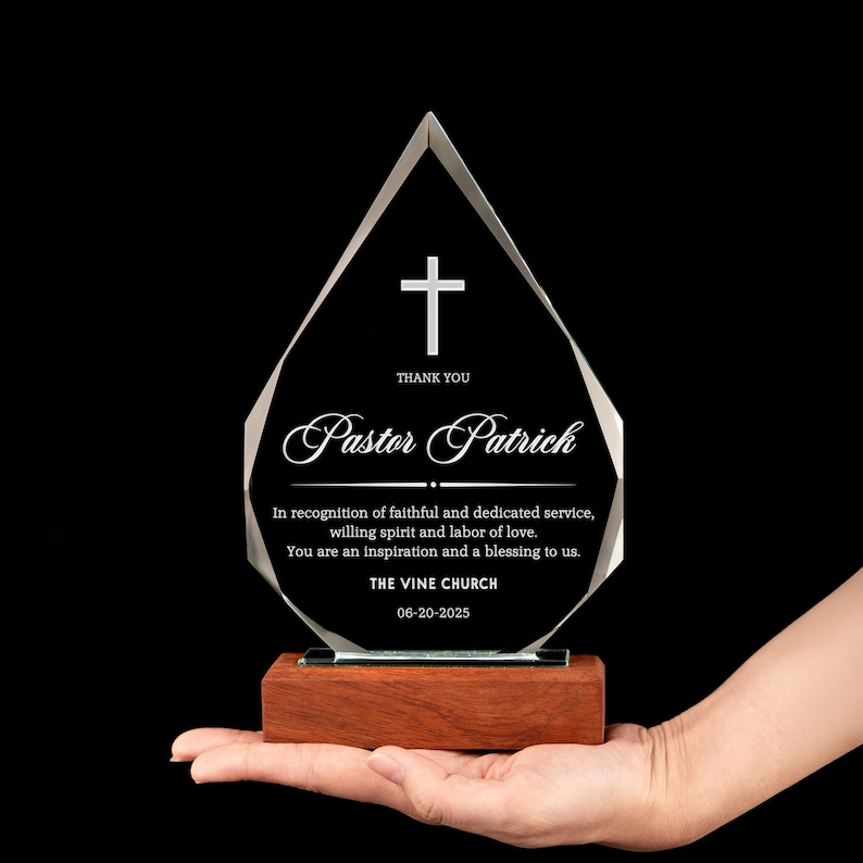Personalized Pastor Appreciation Award - Custom Thank You Gift for ...