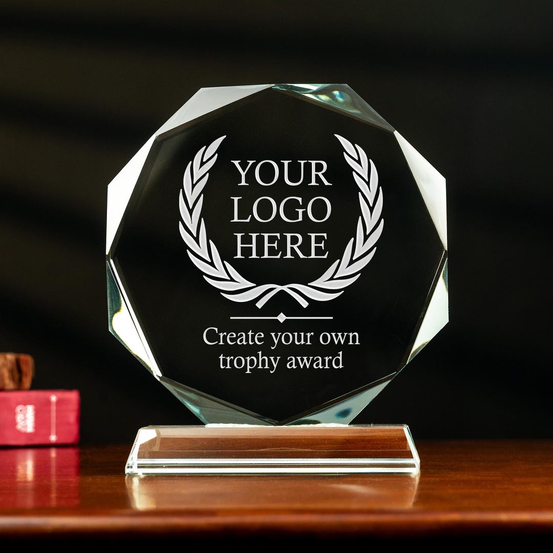 Custom Crystal Awards With Text & Logo, Free Design Assistant, 6 ...