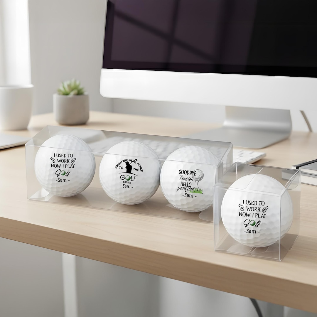 Personalized Funny Golf Ball Gift Set - Custom Retirement Golf Gift for ...