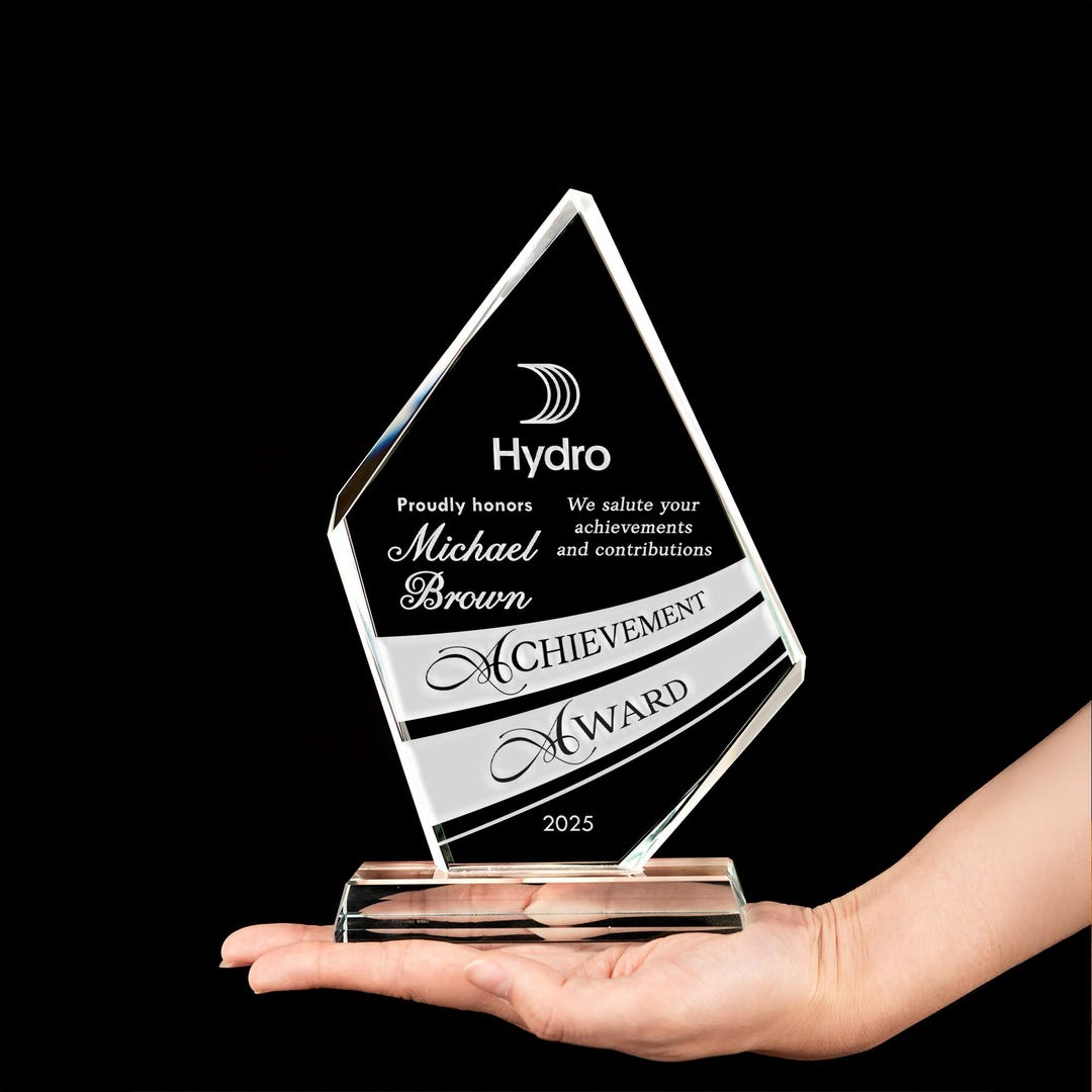 Custom Leadership Achievement Award - Personalized Employee Recognition ...