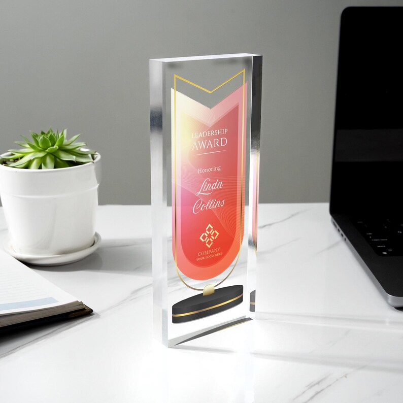 Personalized Acrylic Award Plaque, Custom Clear Trophy Gift for ...
