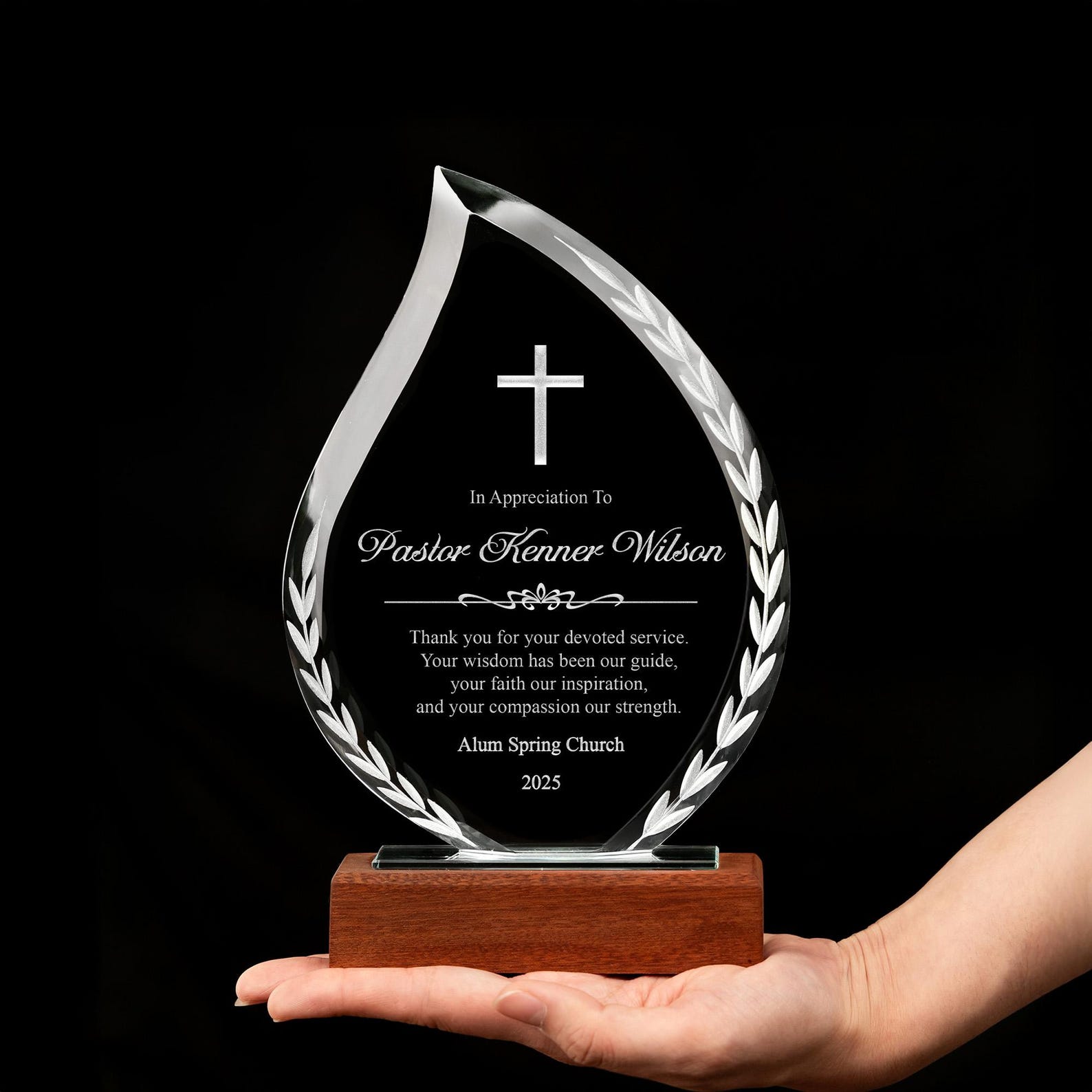 Personalized Pastor Appreciation Award - Custom Thank You Award for ...