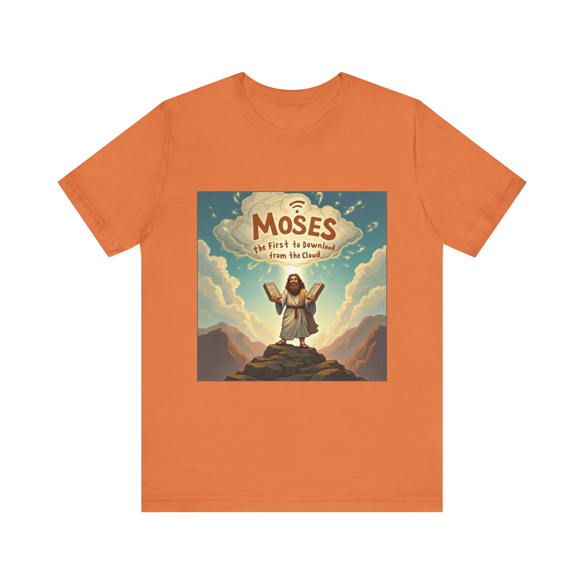 Funny Moses Cartoon T-shirt, Humorous Biblical Tee for Tech Lovers ...