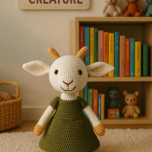 Amigurumi Pattern, Crochet Goat Pattern, Crochet Goat Lovey, Cute ...