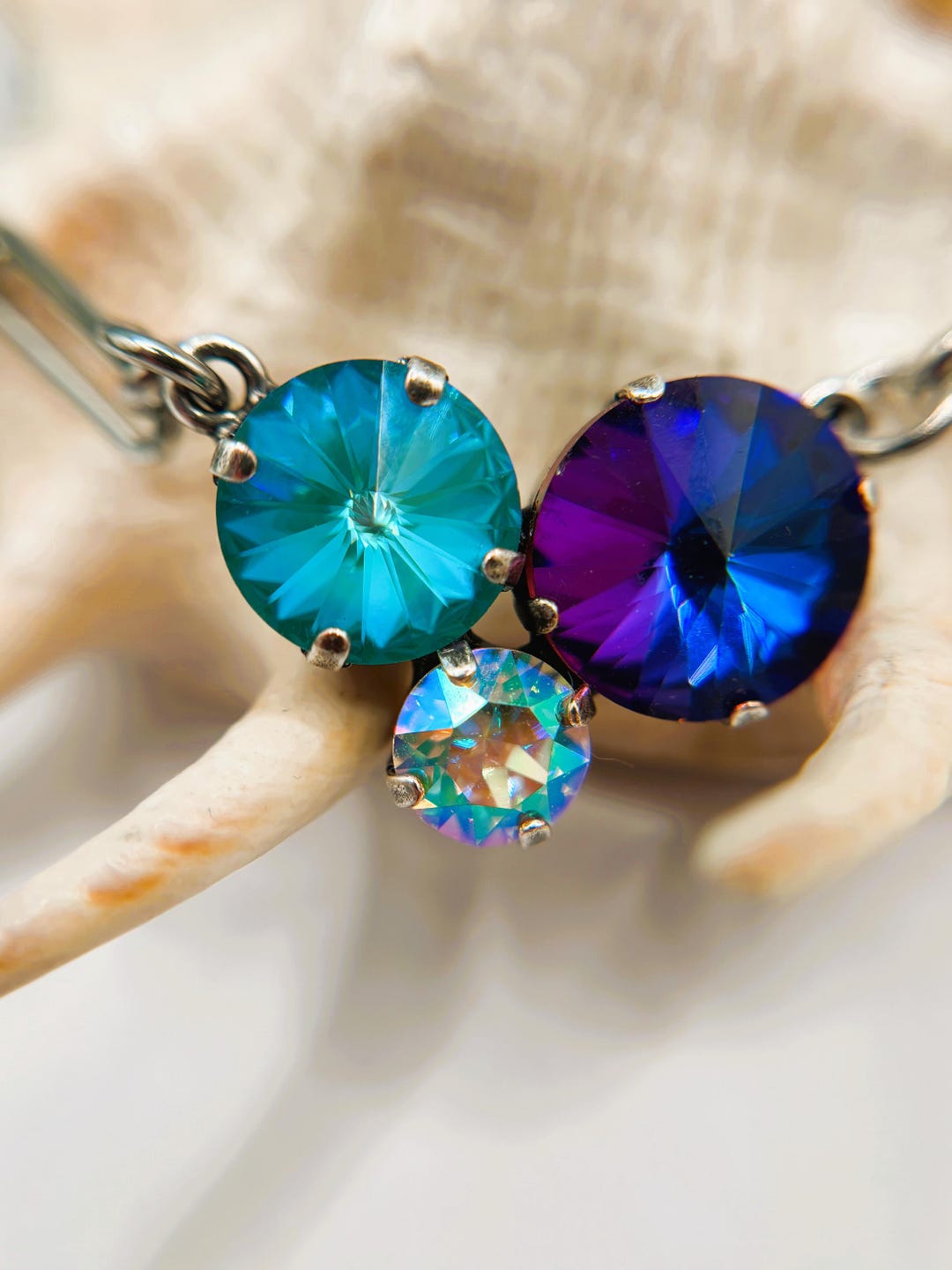 Blue Swarovski Crystal Necklace "katrina" Dramatic Women Jewelry ...
