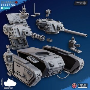 Terror Battle Tank by Ghamak - STL Digital Miniature Files - Etsy