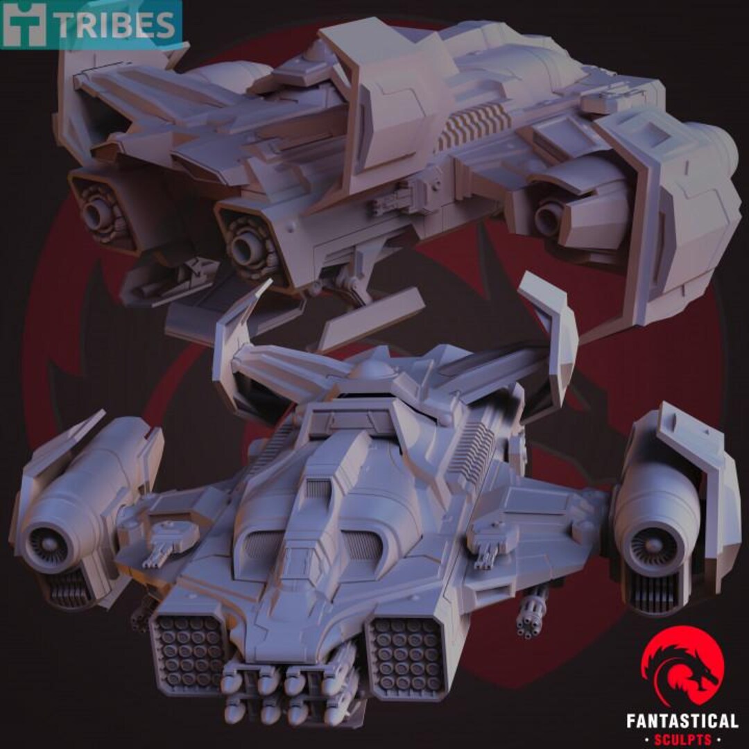 VTOL Thunderbolt Dropship – Sci-fi Transport & Gunship by Dungeons and ...