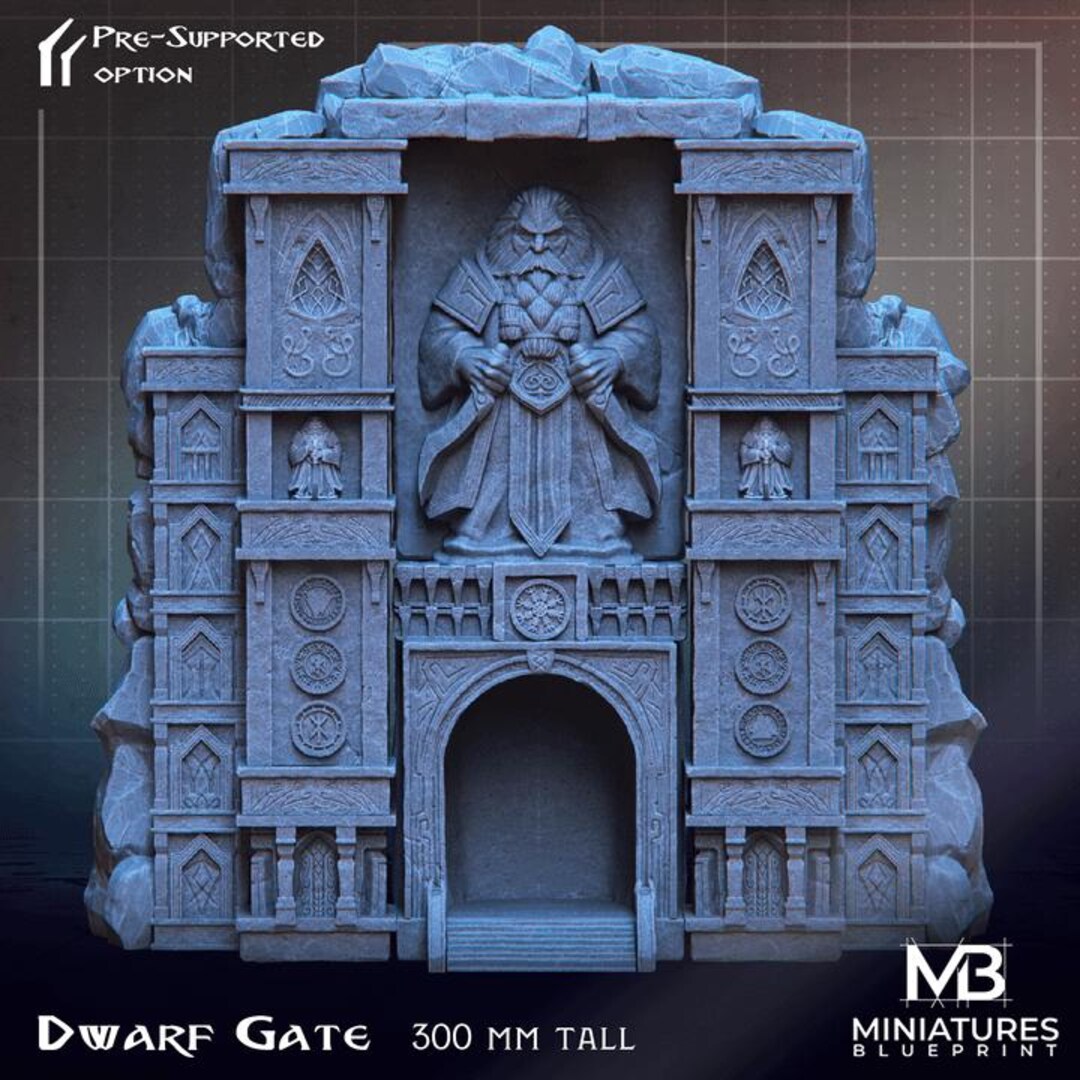Dwarf Gate - 3D Printed | 300mm Tall Entrance | - Etsy