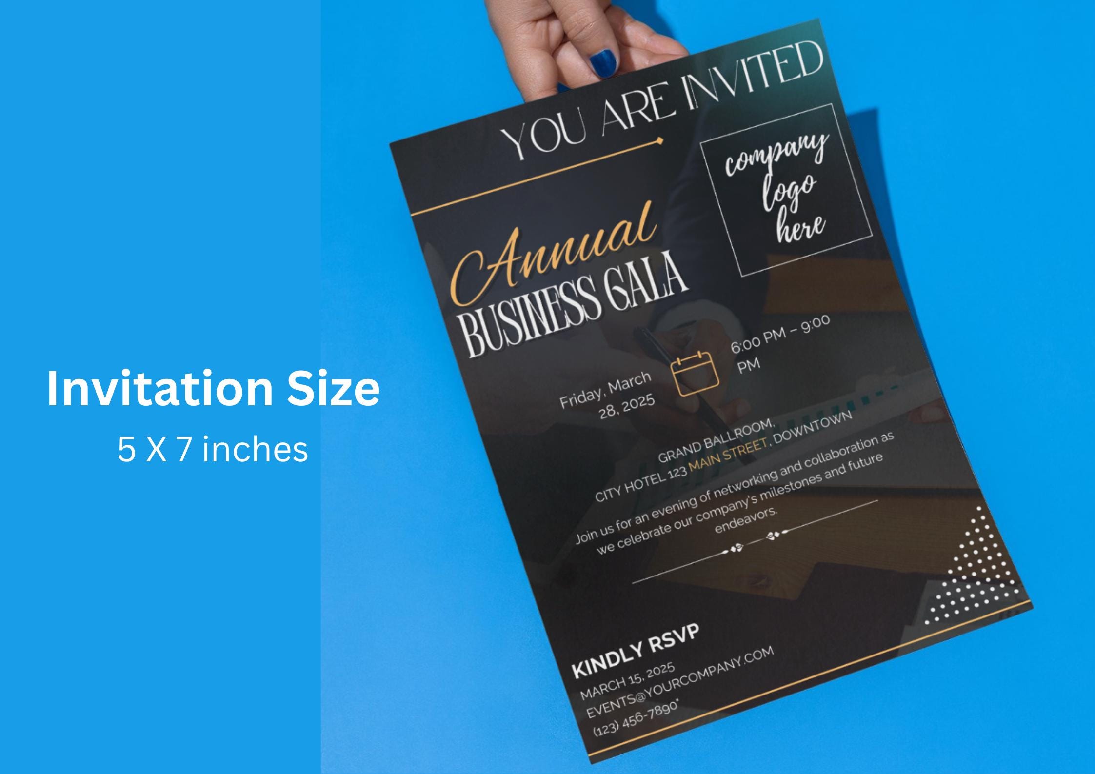 Editable Corporate Event Invitation Template: Business Gala, Conference ...
